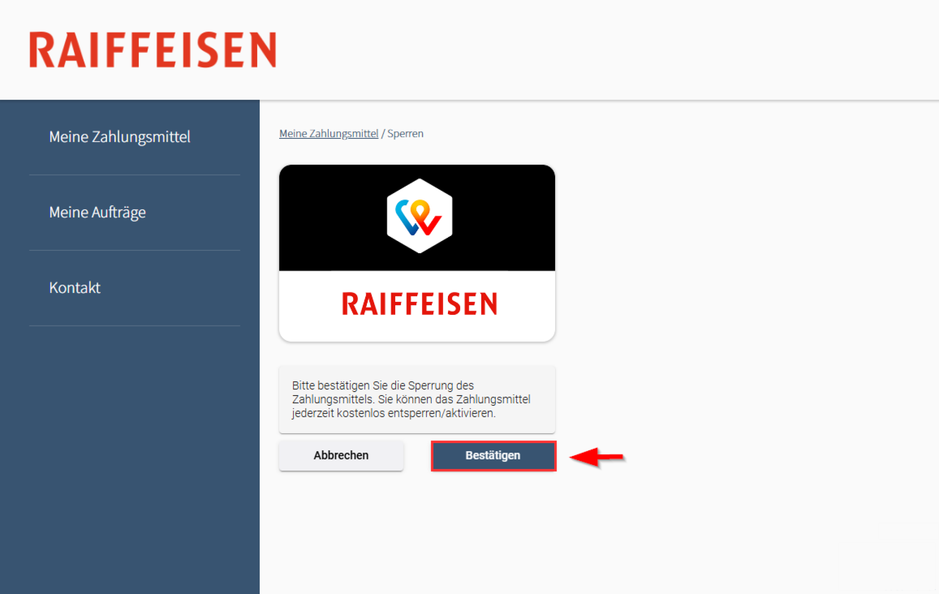 Wie sperre / entsperre ich mein TWINT Konto?
