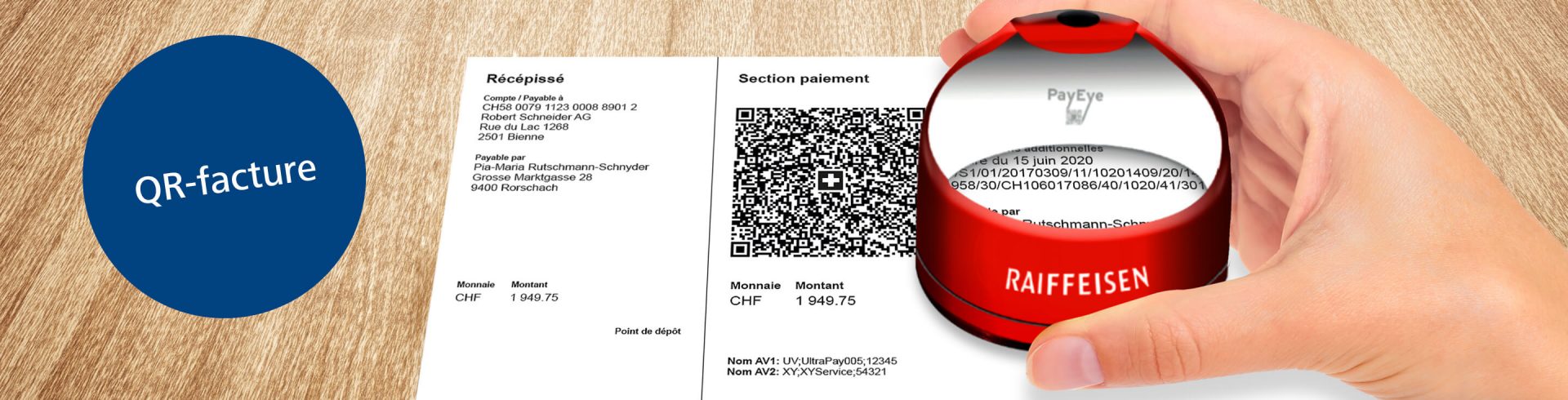 PayEye: lecteur optique pour régler par QR-facture