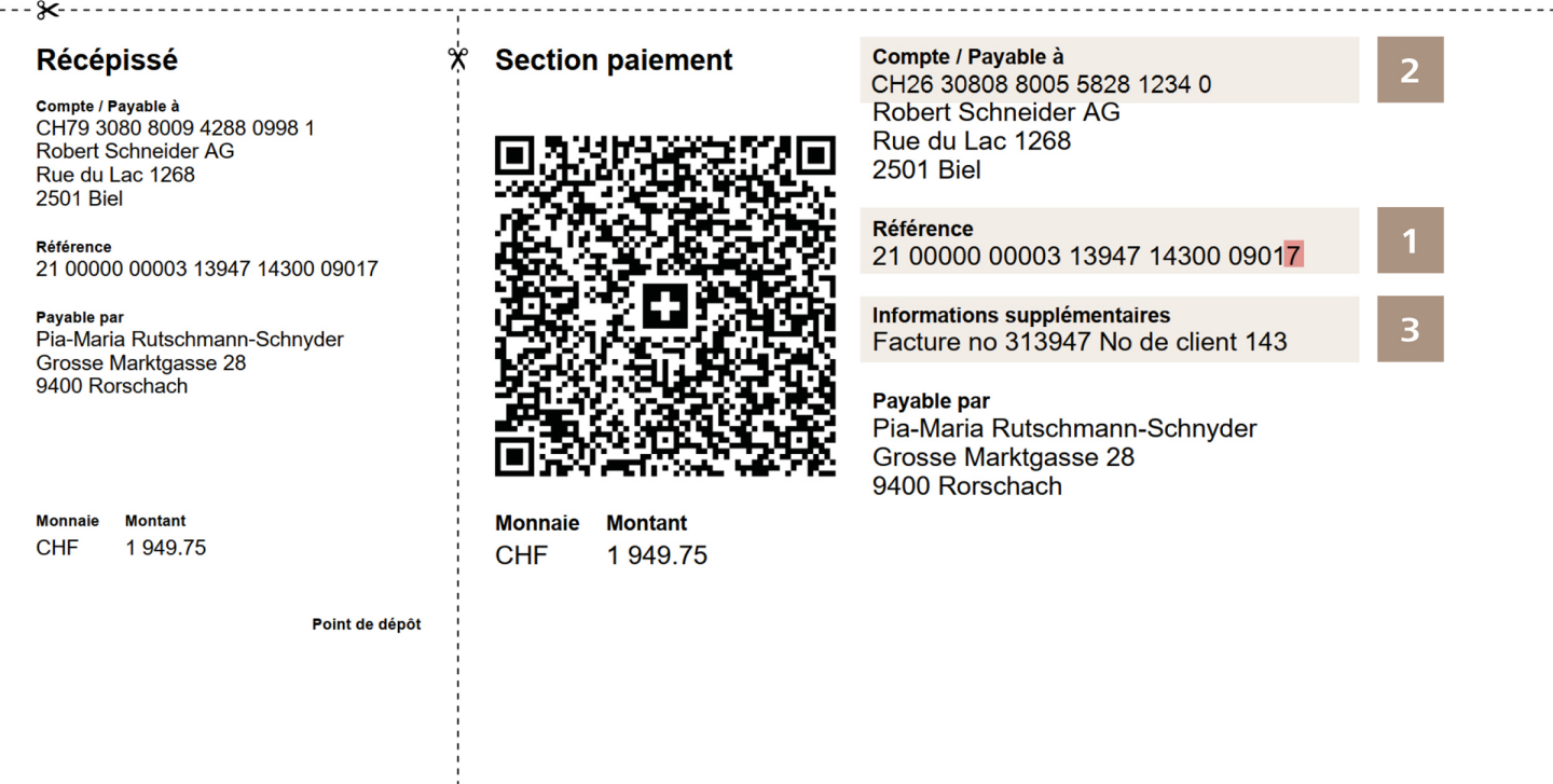 QR-facture: établir et payer des factures
