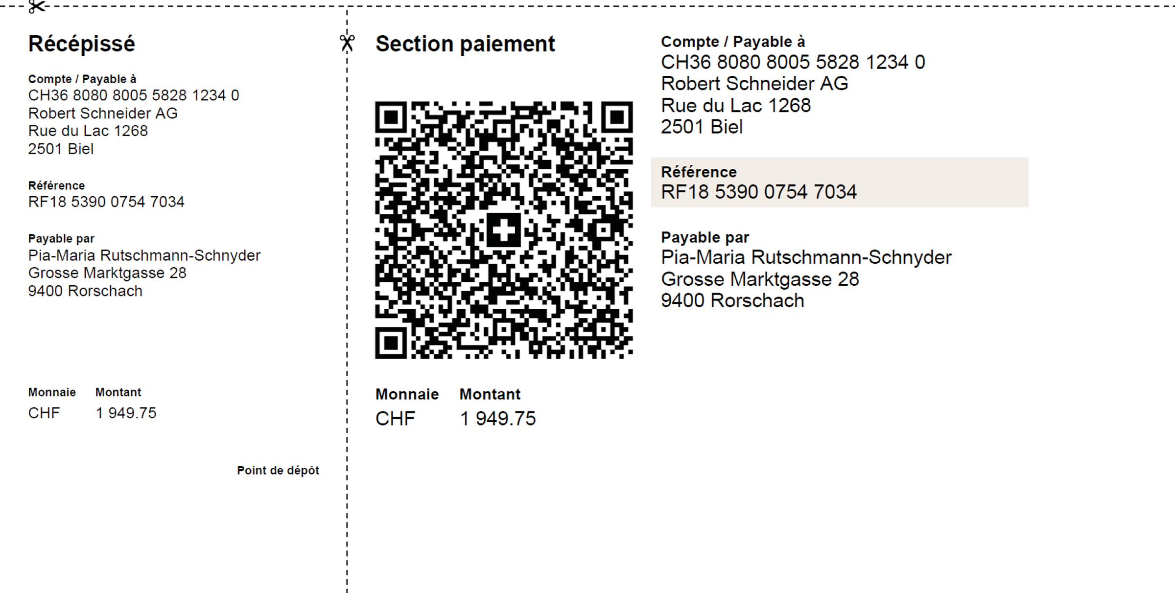 QR-facture: établir et payer des factures