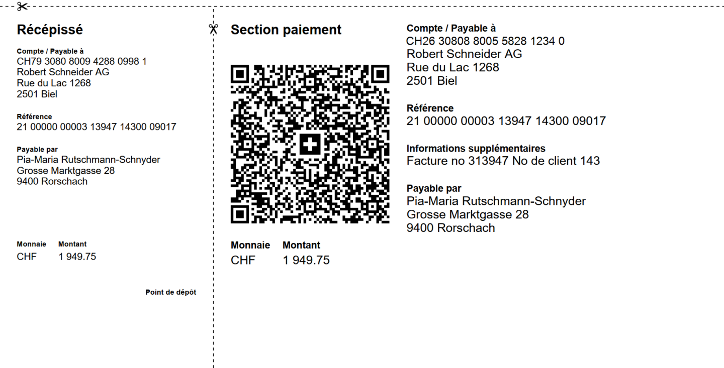 QR-facture: établir et payer des factures